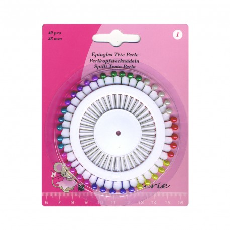 40 PEARL-HEADED PINS DISK - Stephanoise mediac