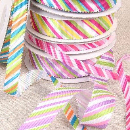 MULTICOLOR SCALLOPED RIBBON - Stephanoise mediac