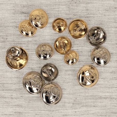 Metallic Button "Anchor" - Stephanoise mediac