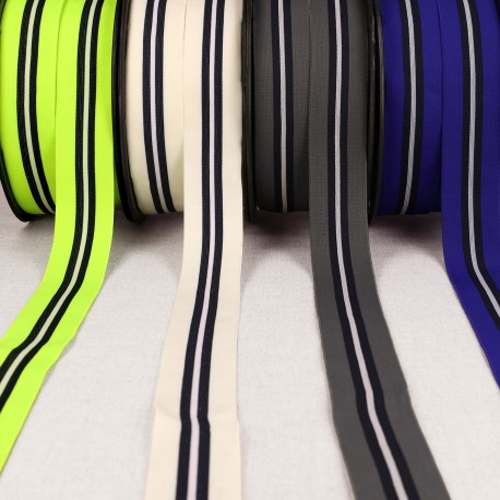 Two-Tone Elastic With Central Edging - Stephanoise mediac