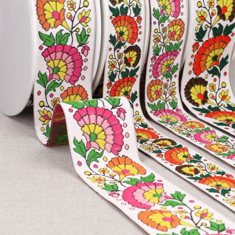 Jacquard Ribbon With Fan - Stephanoise mediac