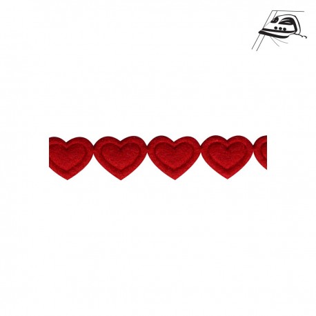 IRON-ON HEART TRIMMING - Stephanoise mediac