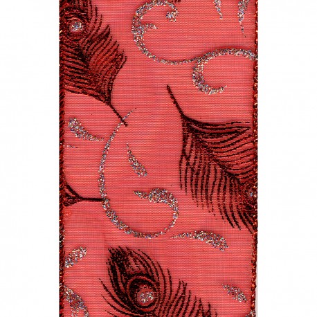 LEAVES WIRED RIBBON TAPE - Stephanoise mediac