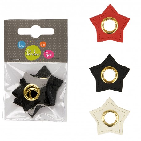 EYELETS PATCH STAR 10MM*4 - Stephanoise mediac