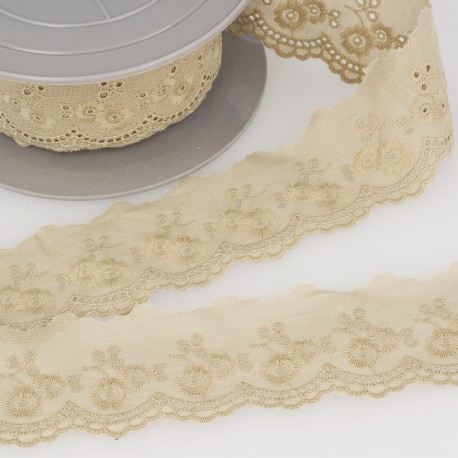 EYELET LACE TRIM 45MM - Stephanoise mediac