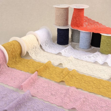 ENCAJE ELASTICO FLORES - Stephanoise mediac