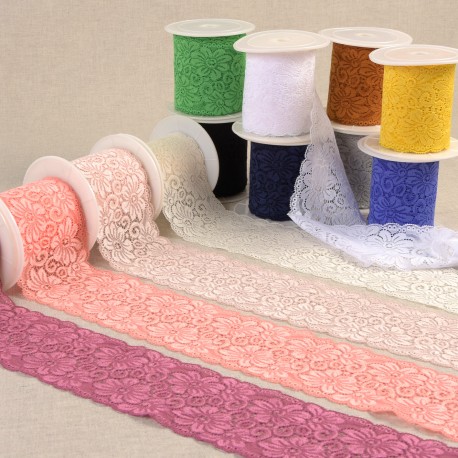 ENCAJE ELASTICO FLORES - Stephanoise mediac