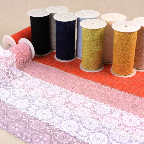 ENCAJE ELASTICO FLORES - Stephanoise mediac